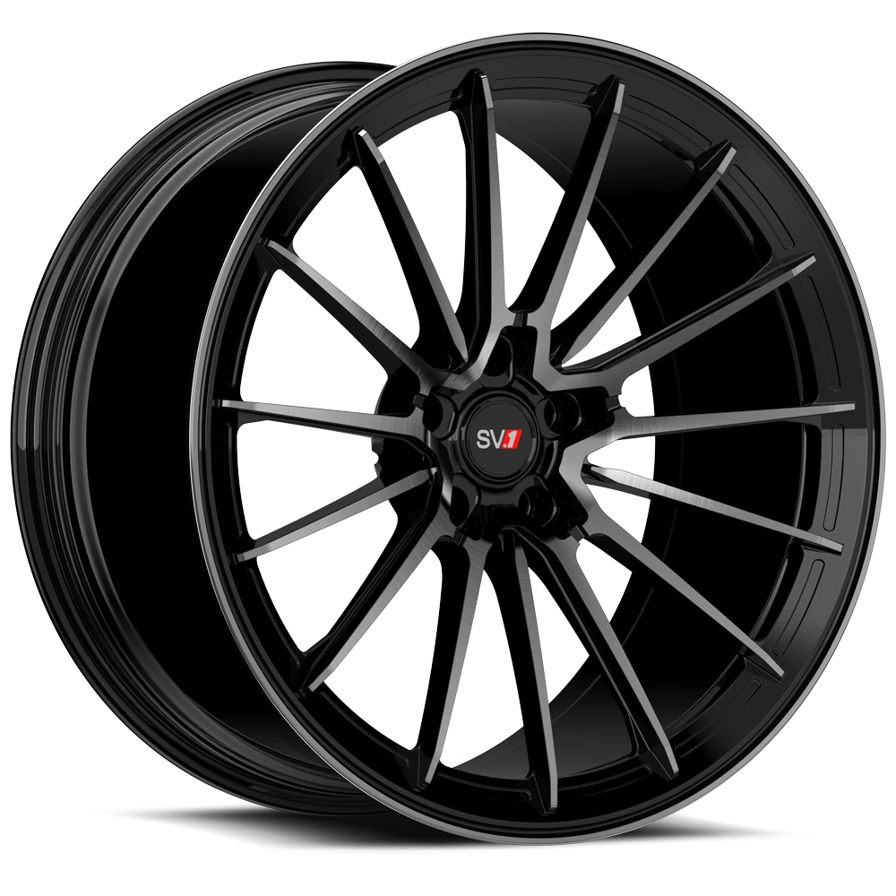 SV1R02 Gloss Black w/Double Dark Tint 20X12.0 - Savini Wheels
